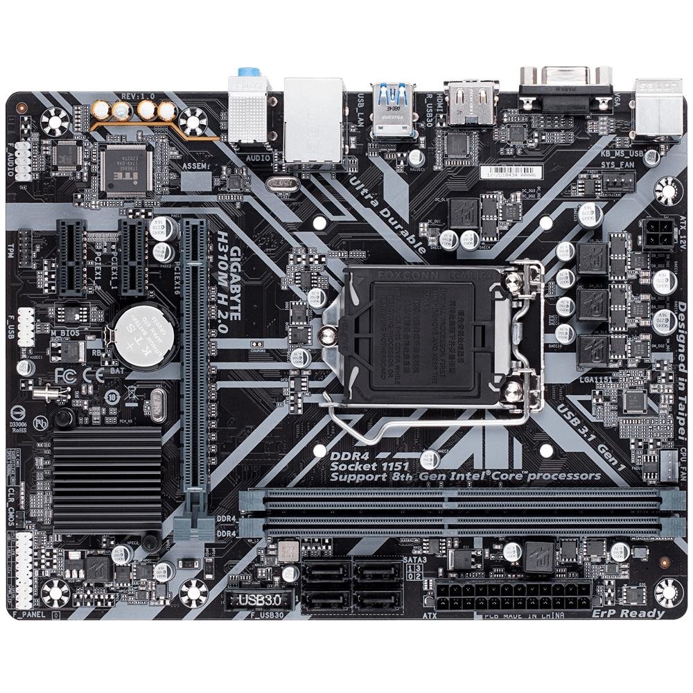 Placa-Mãe Gigabyte H310M H 2.0, Intel LGA 1151, mATX| KaBuM!