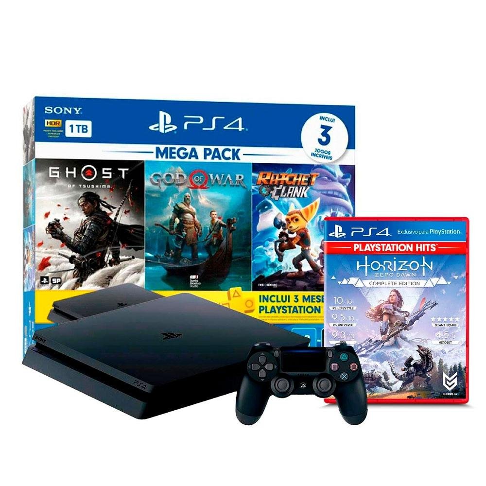Console PlayStation 4 Mega Pack V18, 1TB, Ghost of Tsushima + God of ...