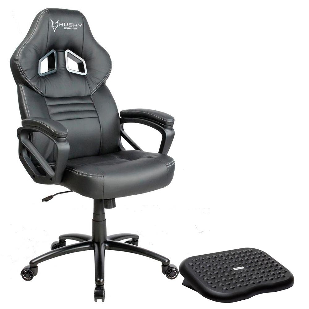 Cadeira Gamer Husky Gaming Frost, Black White - HFR-BW + Apoio Para Pés ...