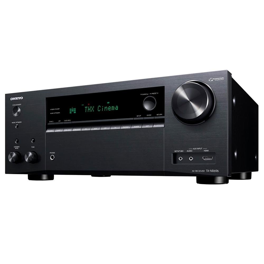 Receiver Onkyo TX-NR696, 7.2 Canais, Bluetooth, 6 HDMI, Wi-Fi, 120V, Preto