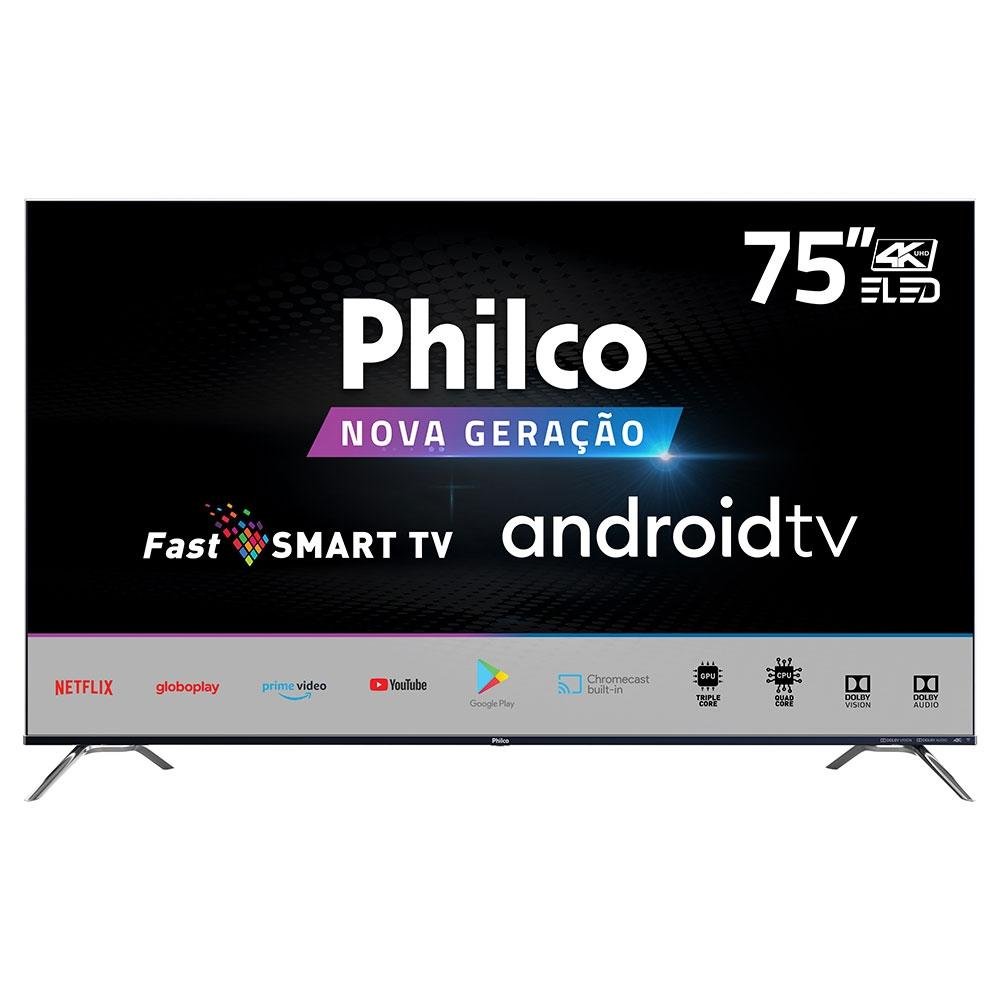 Smart TV Philco PTV75K90AGIB 75 UHD 4K ELED| KaBuM