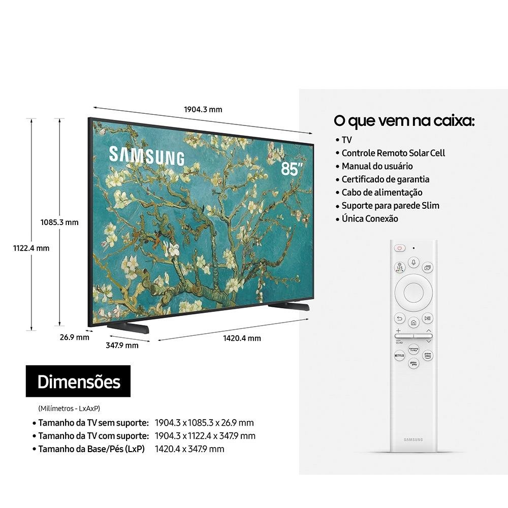 Smart TV Samsung 85 QLED 4K | KaBuM!