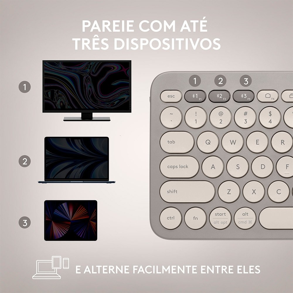 Teclado Sem Fio Logitech K380 | KaBuM!