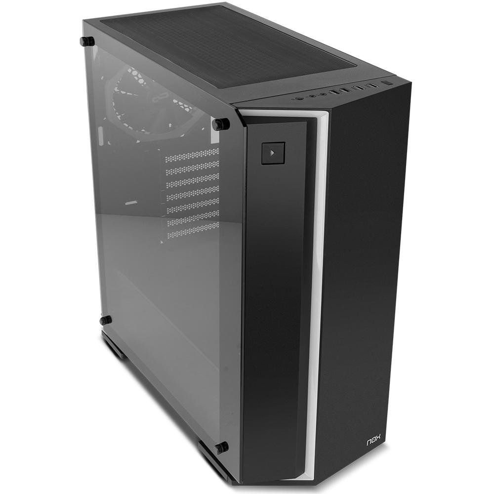 Gabinete NOX INFINITY NEON, Painel lateral em Vidro Temperado, Frontal ...