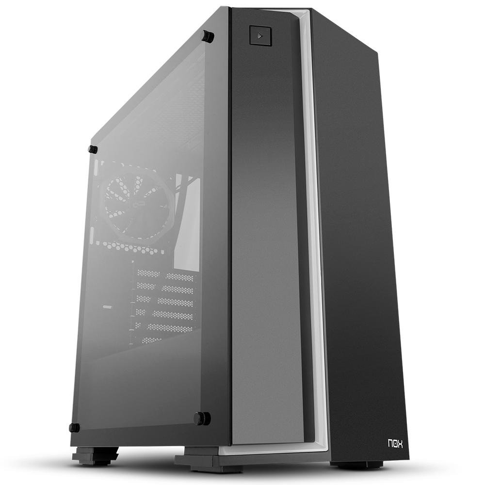 Gabinete NOX INFINITY NEON, Painel lateral em Vidro Temperado, Frontal ...