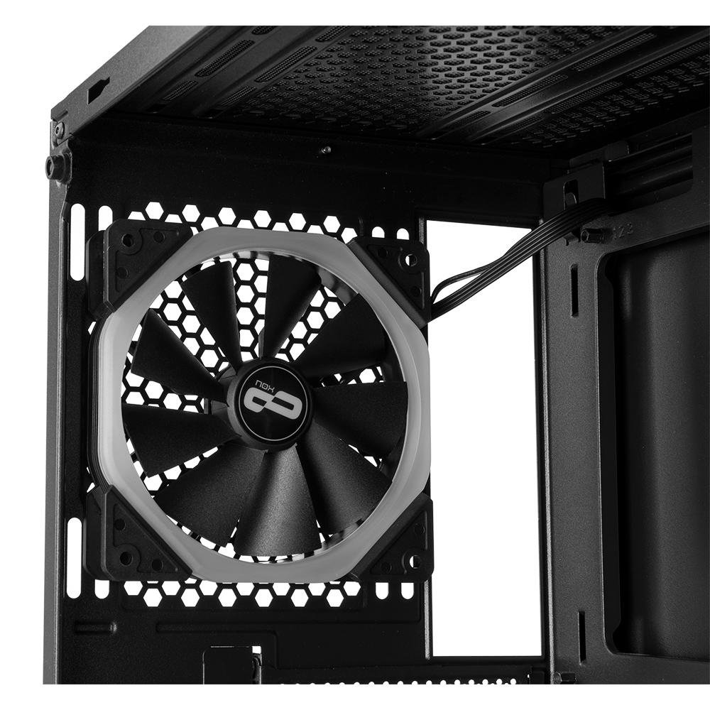 Gabinete NOX INFINITY NEON, Painel lateral em Vidro Temperado, Frontal ...