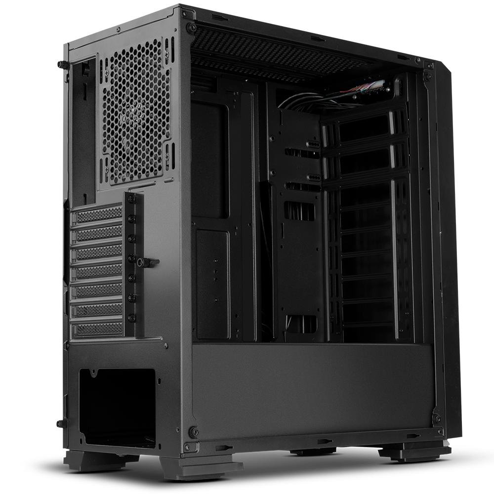 Gabinete NOX INFINITY NEON, Painel lateral em Vidro Temperado, Frontal ...