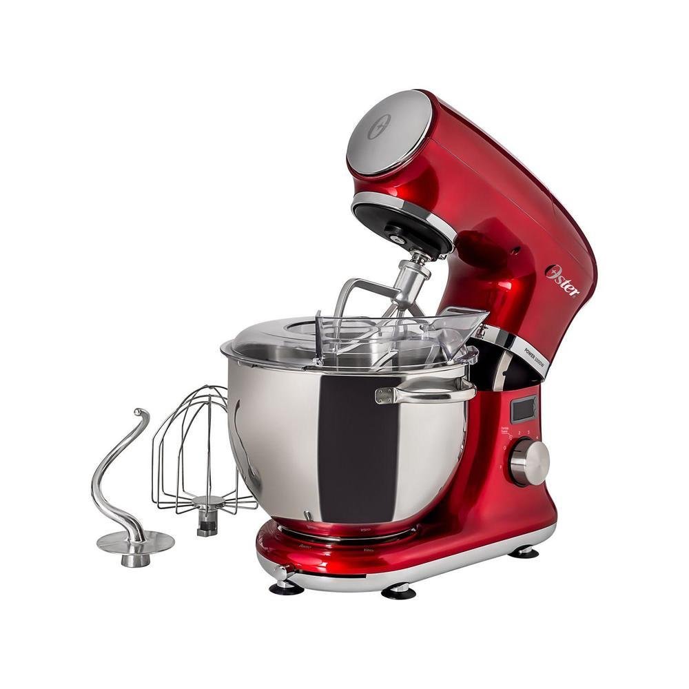 Batedeira Planetária Oster Vermelha Tigela Inox