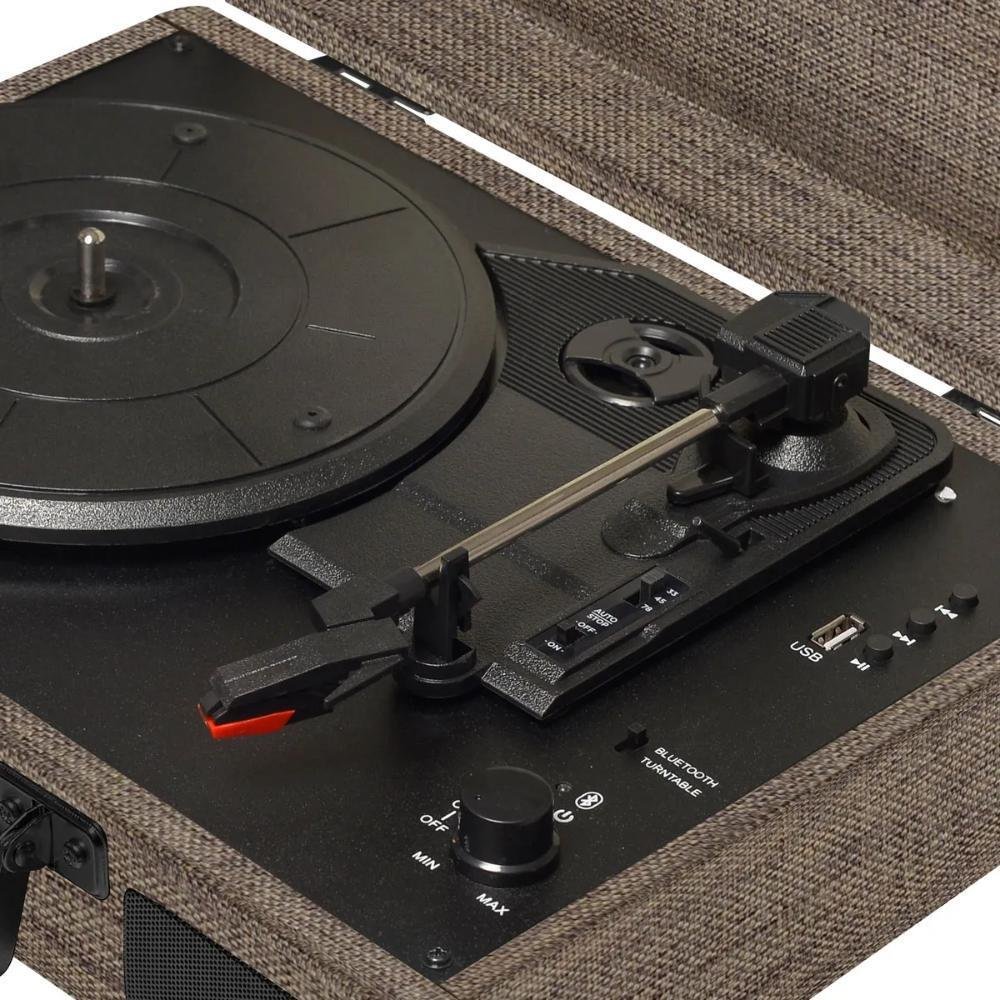 Vitrola Retrô Raveo Sonetto Onix Earth Kabum