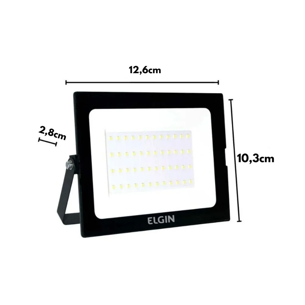 Refletor Luminária Elgin 50W 6500K Branca Fria