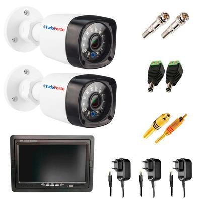 Kit 02 Câmeras Infra Bullet + Tela Monitor 7