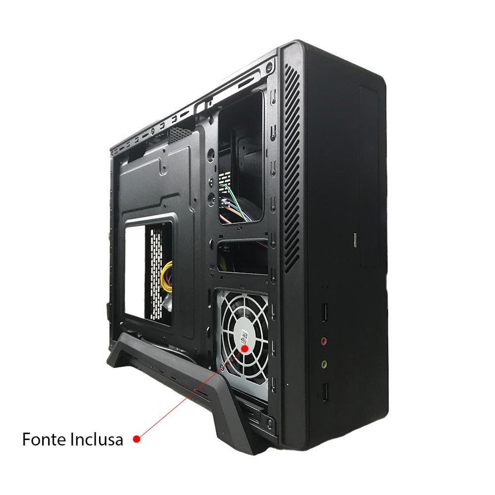 Gabinete X-linne Slim, Mini Tower, Com Fonte | KaBuM!
