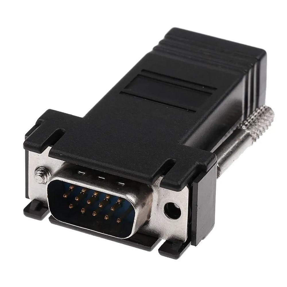 Adaptador Conector Vga Macho Para Rj45 Fêmea