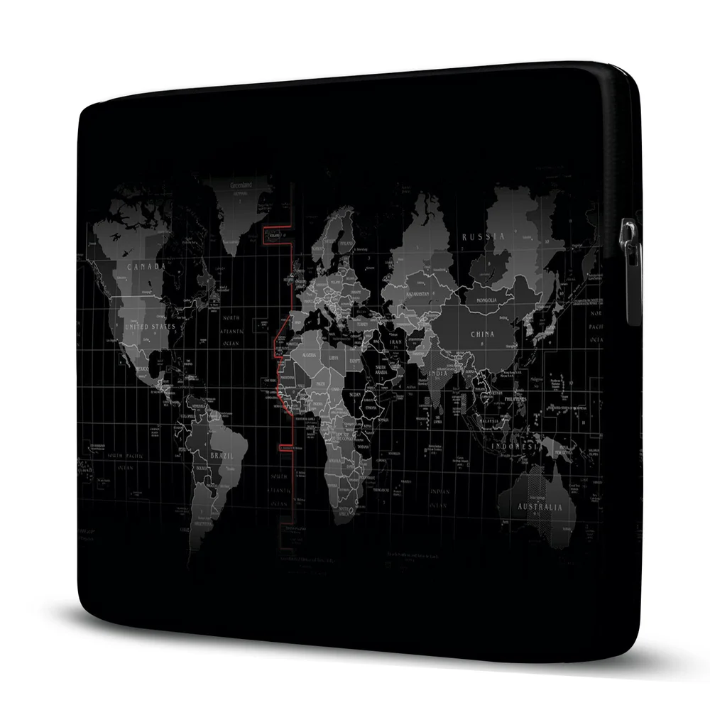 Capa Notebook 173 Mapa Mundi Preto KaBuM