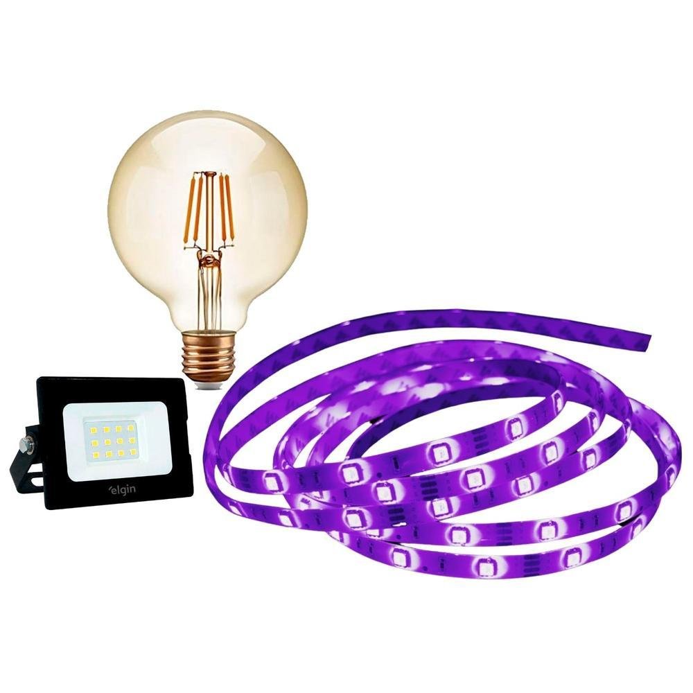 Kit Elgin com Refletor Led + Fita Led 5m | KaBuM!