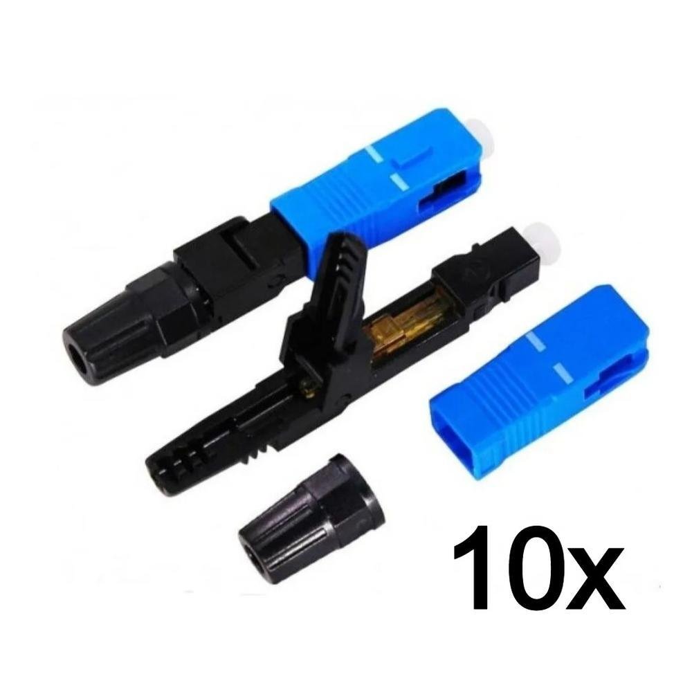 10 Conector Fast Óptico De Campo Rosca Scupc
