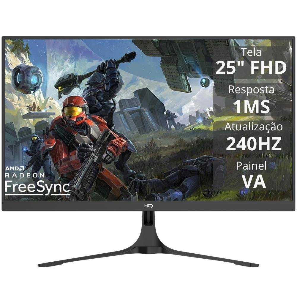 Monitor Gamer HQ Premium 25 Pol Full HD 1Ms KaBuM